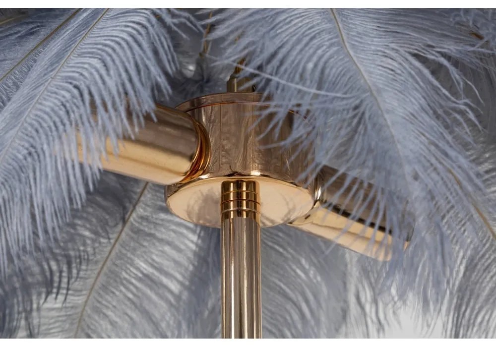 Stolní lampa v šedo-zlaté barvě (výška 55 cm) Palm – Mauro Ferretti