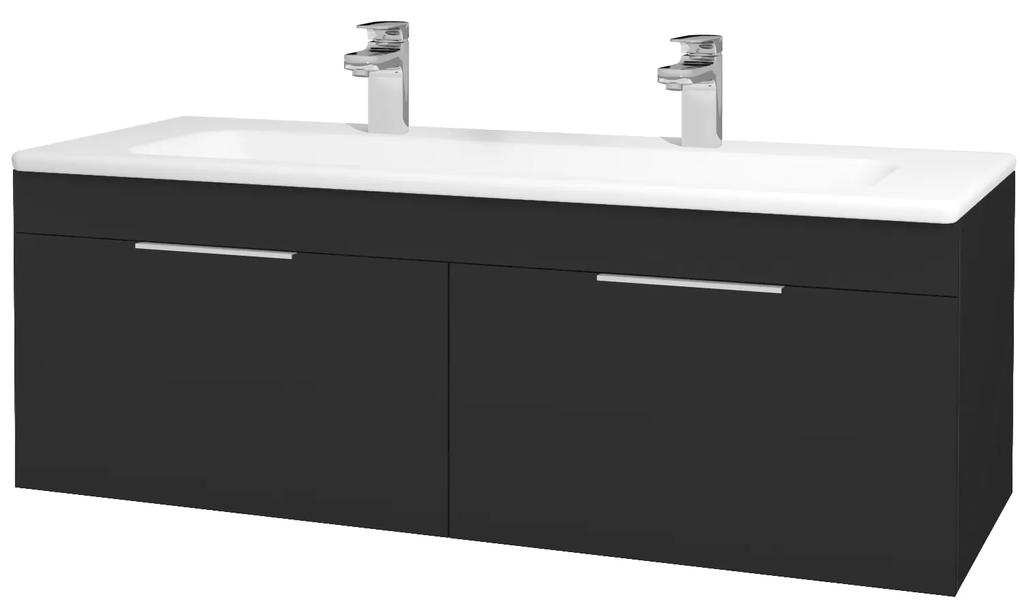 Dřevojas Koupelnová skříň ASTON SZZ2 120 Varianta: N01 Bílá lesk / Úchytka T01 / D20 Galaxy