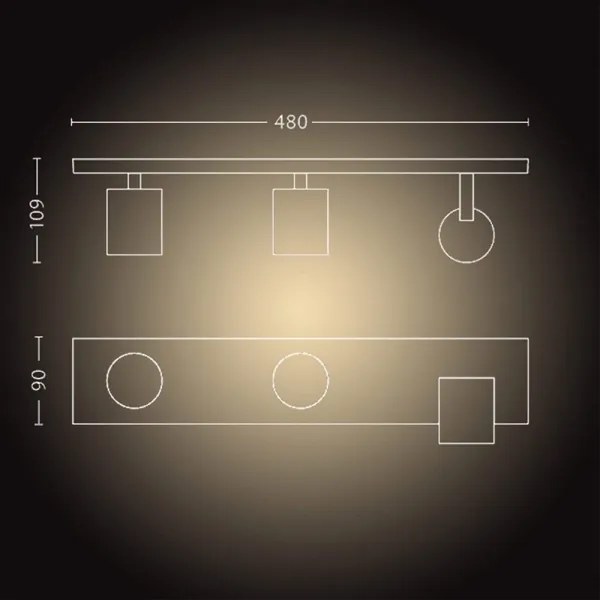 Philips - LED Stmívatelné bodové svítidlo Hue RUNNER 3xGU10/4,2W/230V + DO bílá