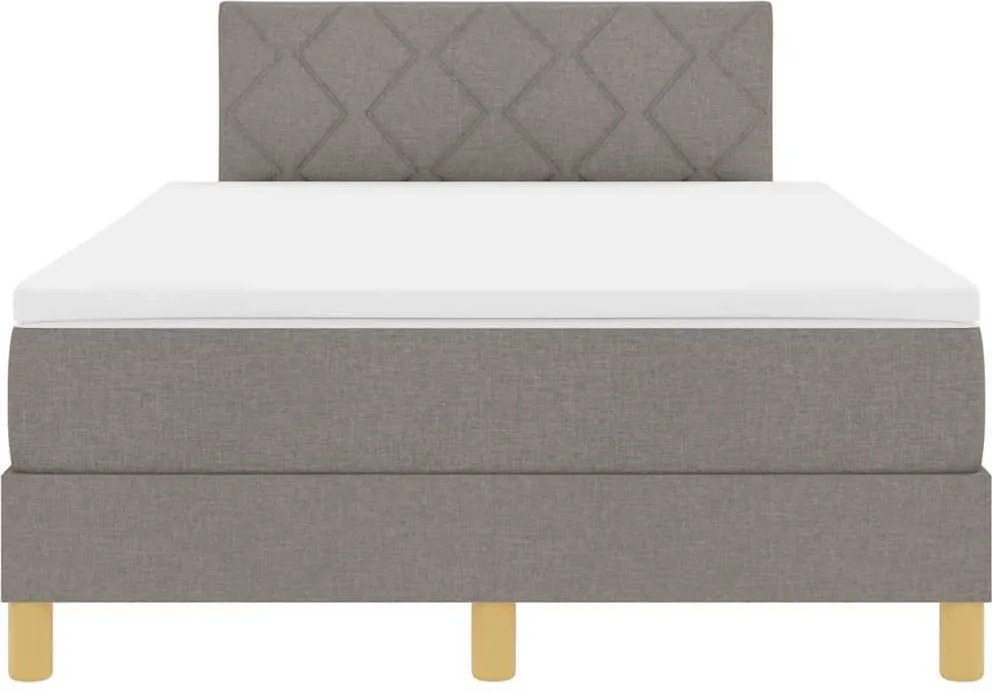 Postel s boxspringem s polštářem Taupe 120 x 190 cm textil 3338983