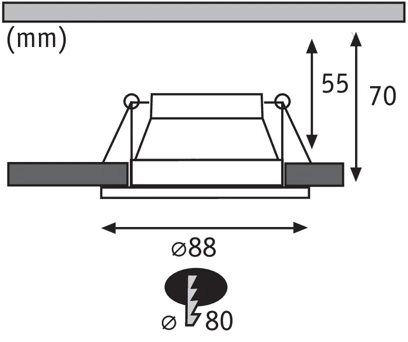 Paulmann Cole Coin, set bodovek v bílo-zlaté úpravě, 3x6W LED 2700K tříkrokové stmívání, prům. 8,8cm, IP44