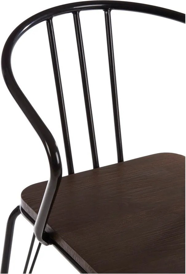 Černá/v přírodní barvě jídelní židle z jilmového dřeva District – Premier Housewares