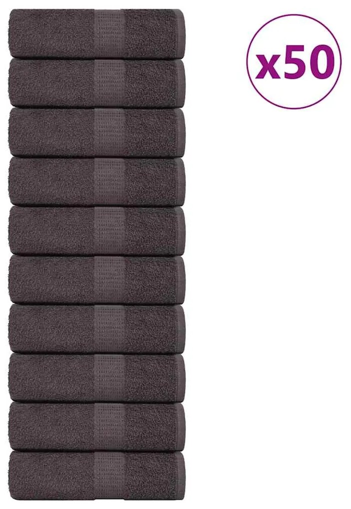 Ručníky pro hosty FROGN 50 ks antracitové 30x50 cm 360 g/m² 136680
