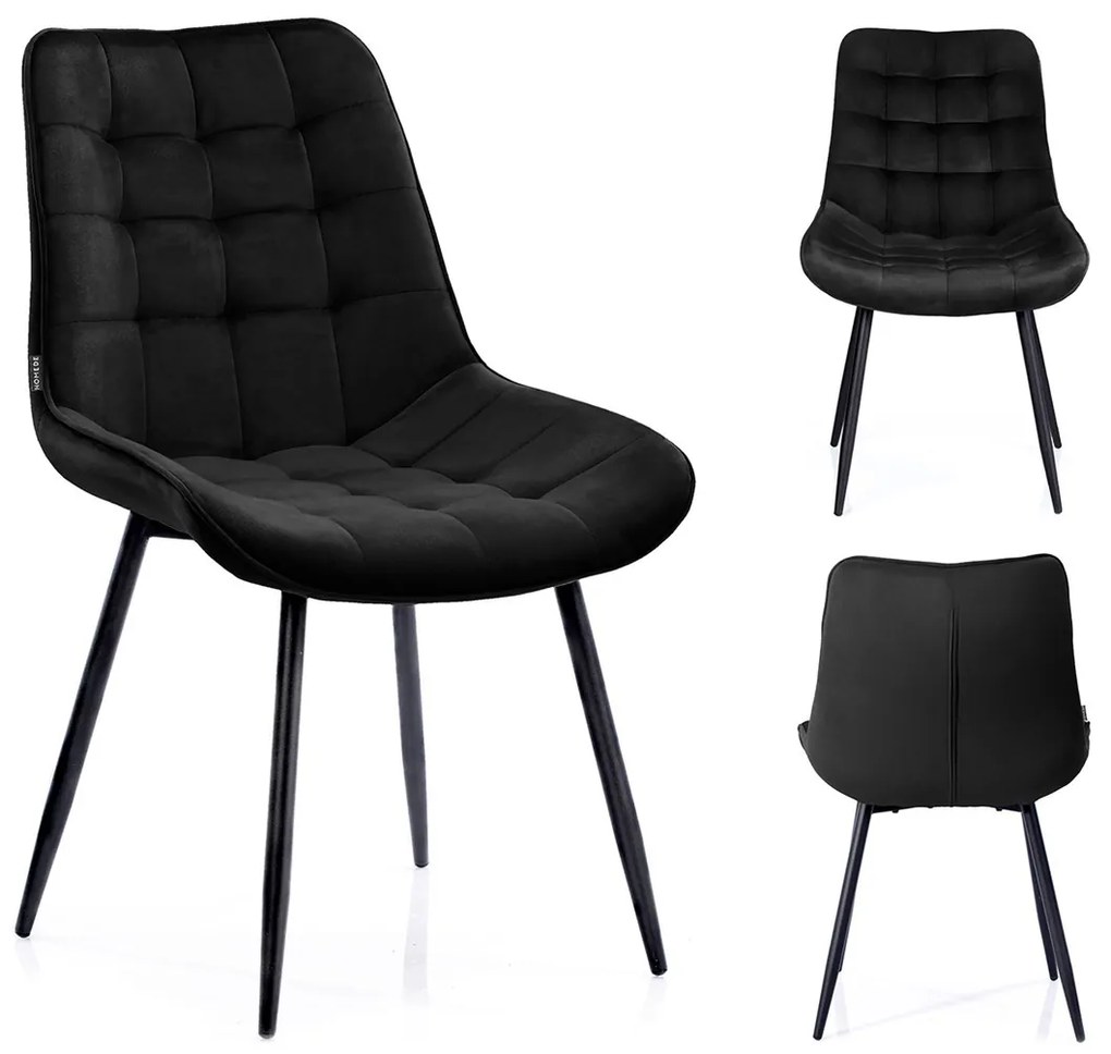 HOMEDE Jídelní židle Algate černá, velikost 43x53x85