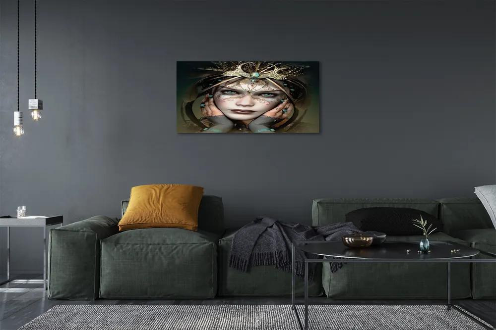 Obrazy na plátně Ženské modré oči 125x50 cm