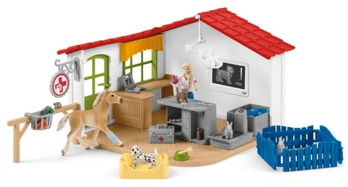 Schleich 42502 Veterinární ordinace pro domácí zvířata