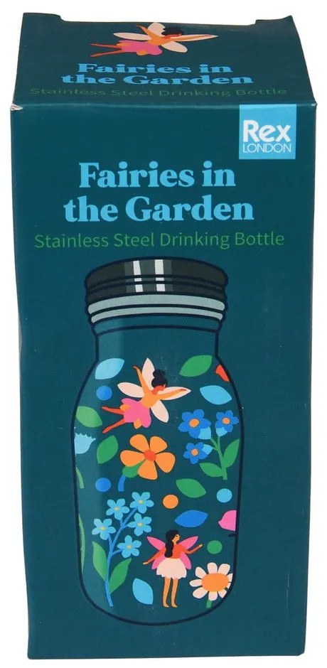 Modrá nerezová dětská lahev 250 ml Fairies in the Garden – Rex London