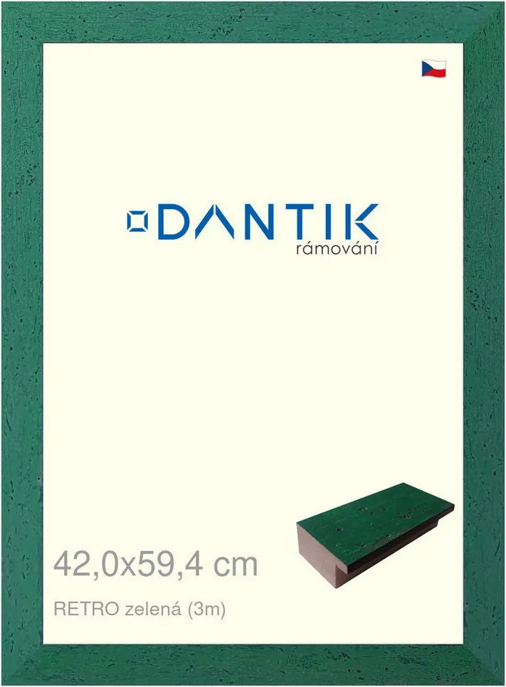 DANTIK rámeček 42x59,4 | RETRO zelená (Plexi Čiré)
