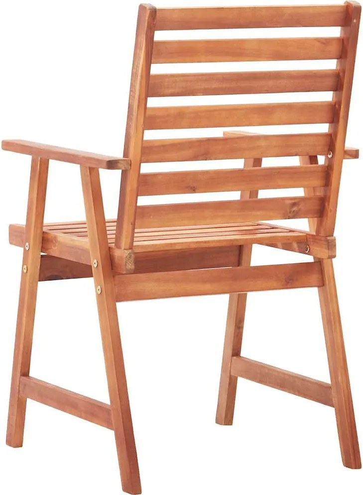 Zahradní jídelní židle 2 ks s poduškami masivní akáciové dřevo 3064335