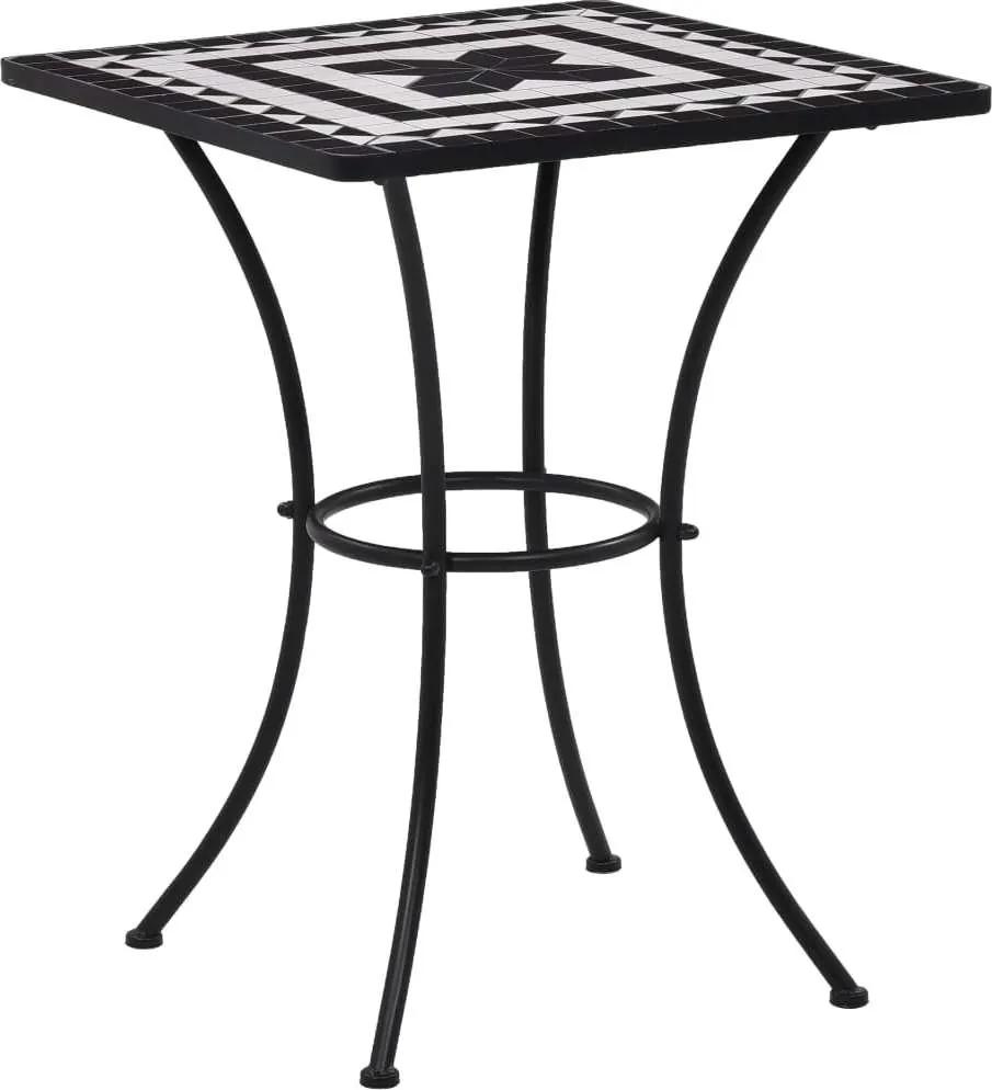 vidaXL Mozaikový bistro stolek modrobílý 60 cm keramika [46707] Barva: Černá