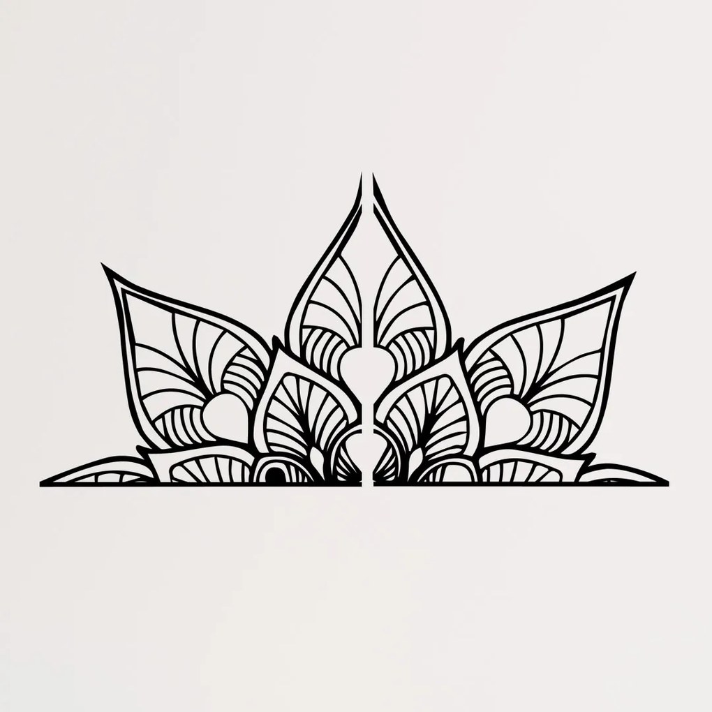 dřevo života Dřevěná mandala k posteli KVET Zvolte rozměr (cm): 140x72, Zvolte barvu dekoru: Javor
