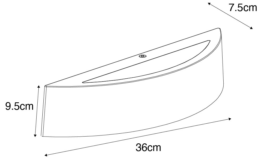 Moderní venkovní nástěnné svítidlo bílé IP44 - Caz