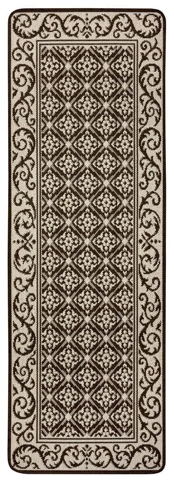 Hnědý kuchyňský běhoun Hanse Home Weave Romb, 70 x 180 cm