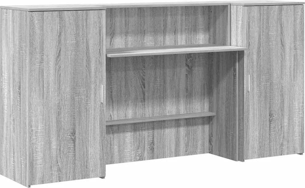 Recepční stůl hnědý dub 200x50x103,5 cm kompozitní dřevo 3324219