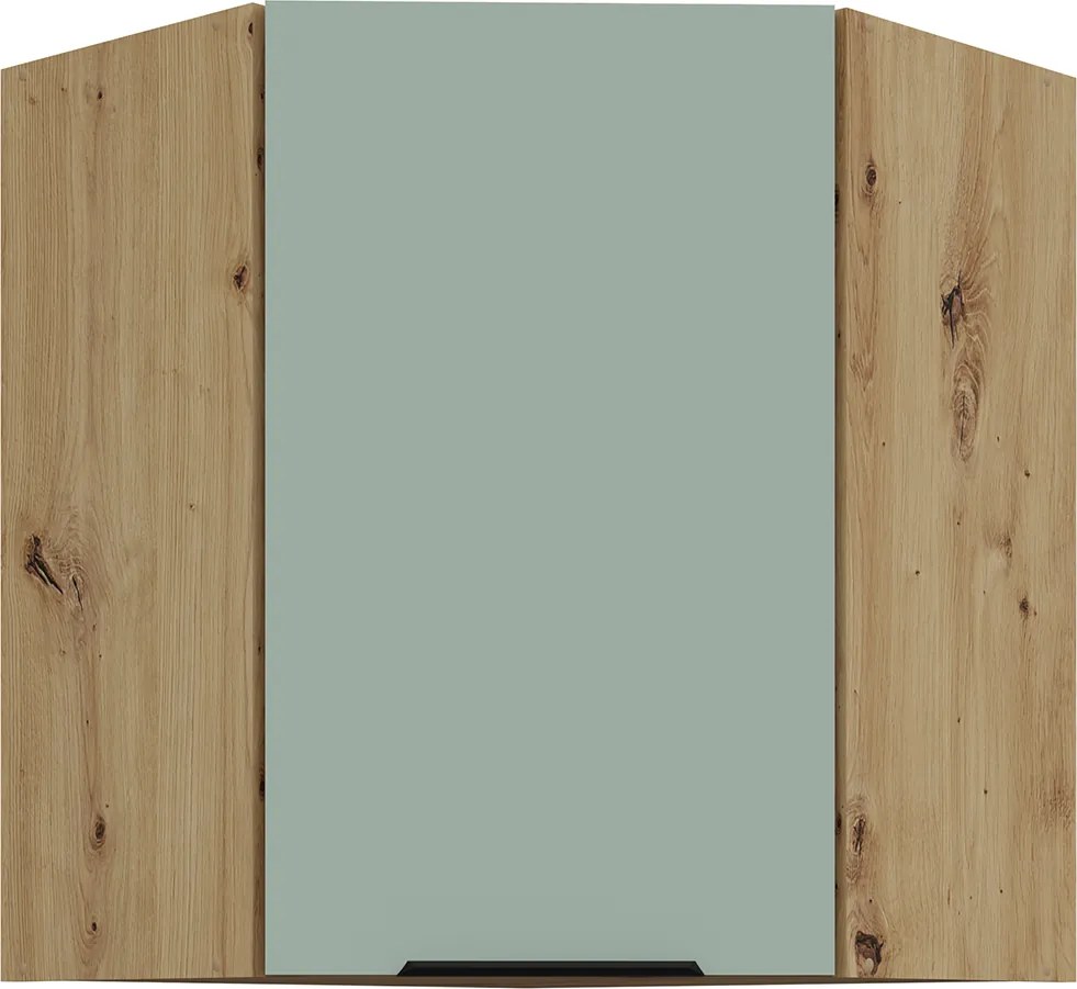 ARIA st | horní kuchyňská skříňka 60x60 GN-72 1F (45°) rohová s policemi | 60x60 cm | artisan/aquamarine