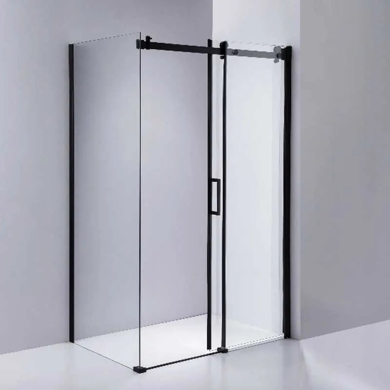 BPS-koupelny Obdélníkový sprchový kout HYD-OK14C 120x90 černá/transparent - bez vaničky