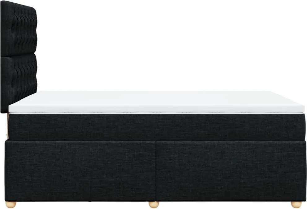 Box spring postel s matrací černá 120x200 cm textil 3291256