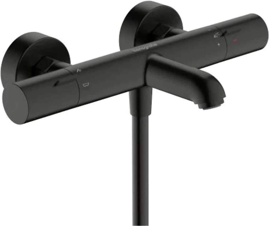 Hansgrohe Ecostat Fine - Termostatická vanová baterie, kartáčovaný černý chrom 13325340