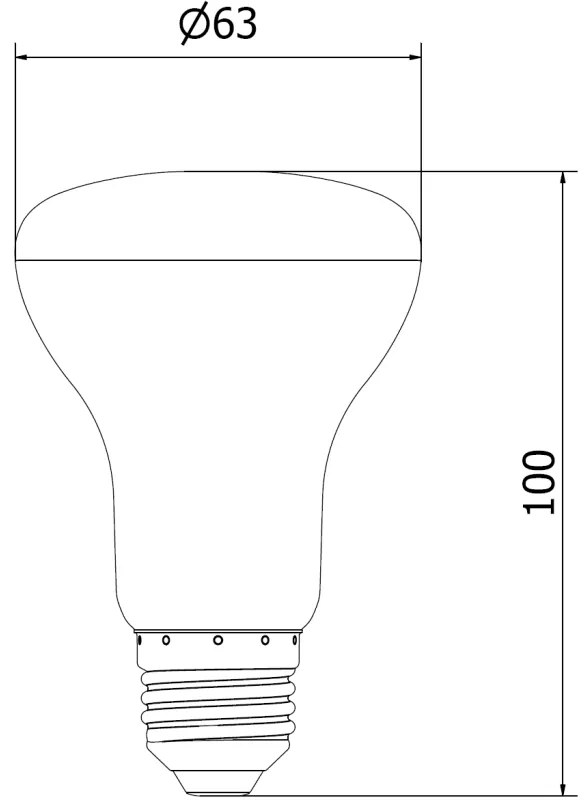 Mexen Nova, LED žárovka E27, R63, 12W, Studená - 6500K, 1260 lm - L104-E27-1265-01
