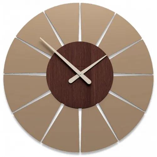 Designové hodiny 10-212 CalleaDesign Extreme M 60cm (více barevných variant) Barva čokoládová-69 - RAL8017 Dýha zebrano - 87