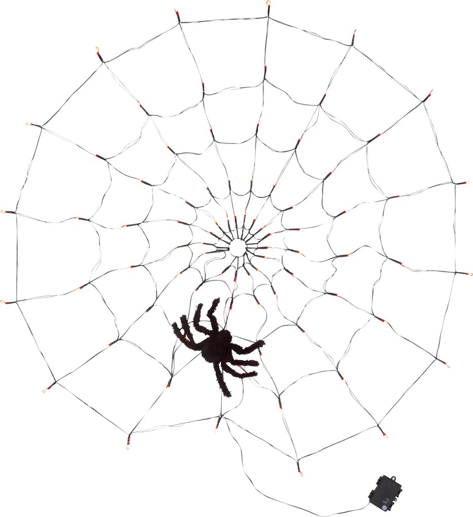 Livarno Home Halloweenská LED pavučina (oranžová)