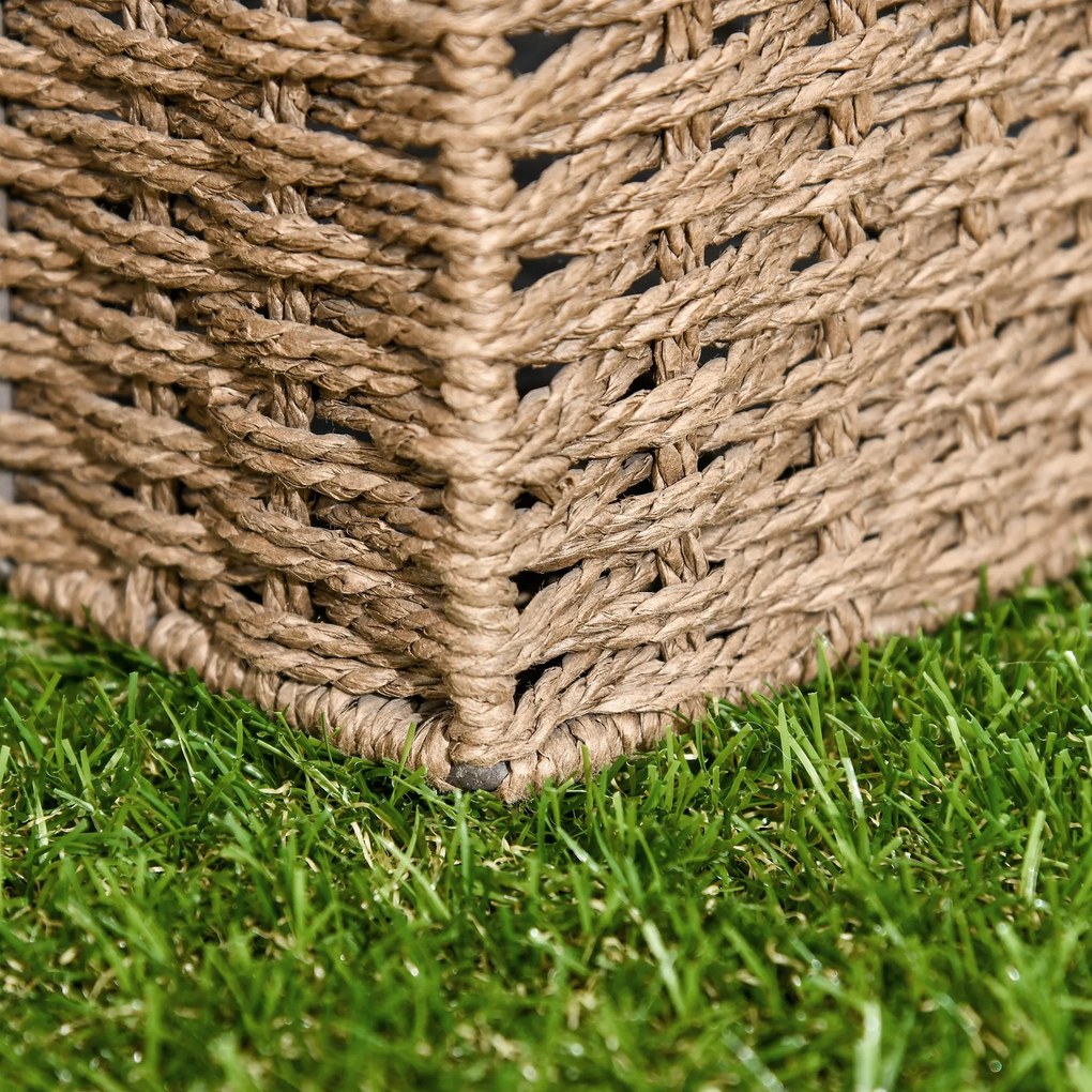 Outsunny umělá tráva 10 kusů travní koberec 30 x 30 cm 25 mm tmavě zelený pro balkonovou zahradu, odolný a snadno udržovatelný, umělý trávník z plastu