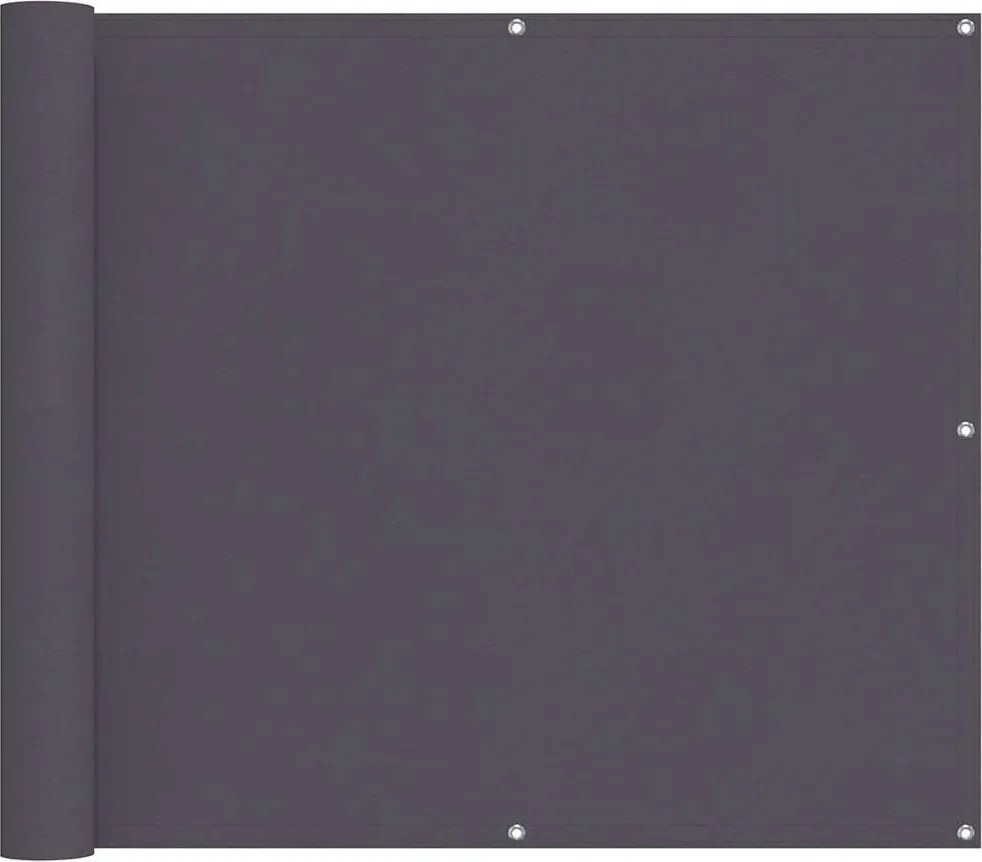 Balkónová zástěna antracitová 90 x 300 cm oxfordská látka 134868