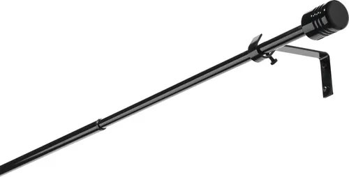 Záclonová tyč válec, černá, Ø 16 mm, vytahovací 200-300 cm