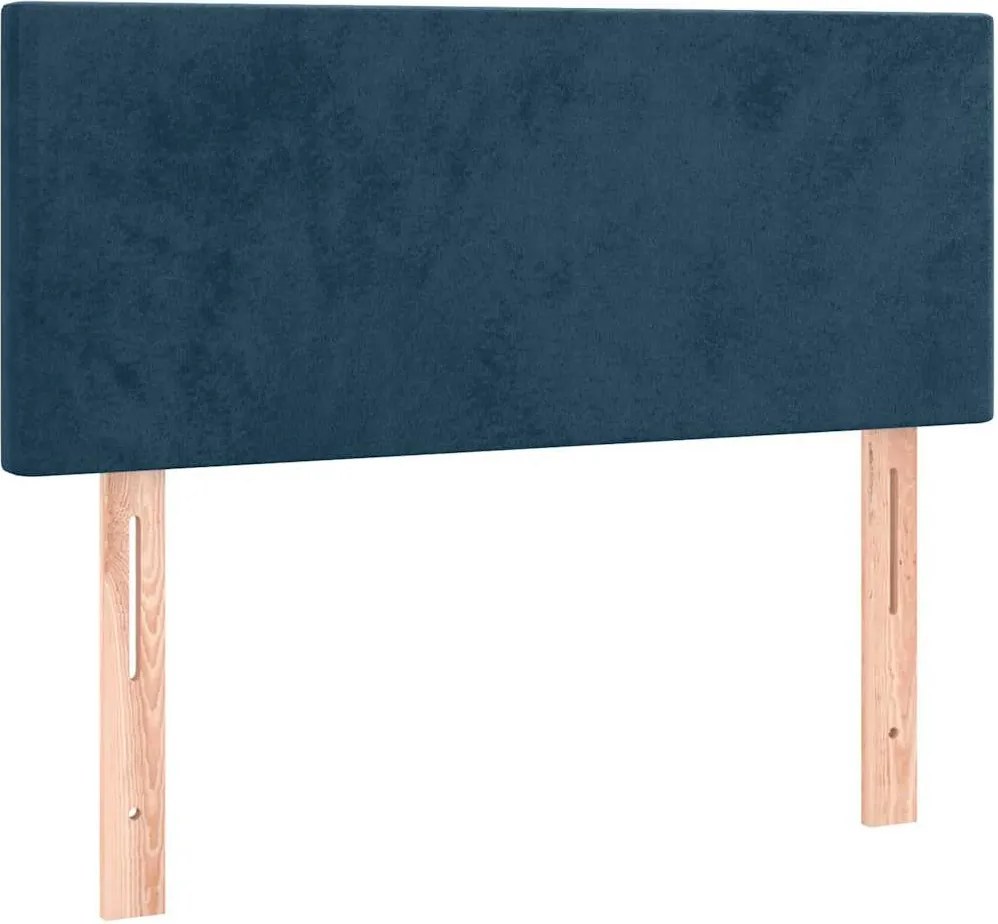 Box spring postel s matrací tmavě modrá 120 x 200 cm samet 3141177