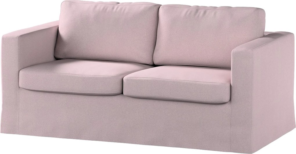 Potah na pohovku IKEA Karlstad 2-místná , nerozkládací, dlouhý barva růžová látka pletený vzor