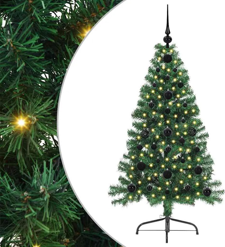 Umělý osvětlený vánoční stromeček Zelená 120 cm PVC 3396990