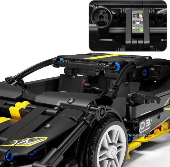Stavebnice auta SUPERCAR No.J2011 černá - 589 dílků