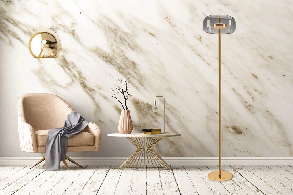 Toolight - podlahová stojací lampa Reno E27, 300216, zlatá, OSW-09853
