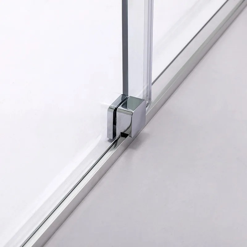 BPS-koupelny Posuvné sprchové dveře HYD-ATA-CH-A 100 chrom/transparent pro instalaci do niki - bez vaničky