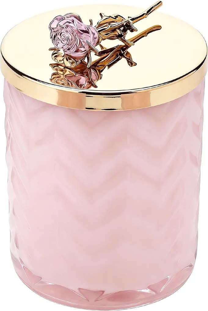 Côte Noire Herringbone svíčka Charente Rose, 600 g