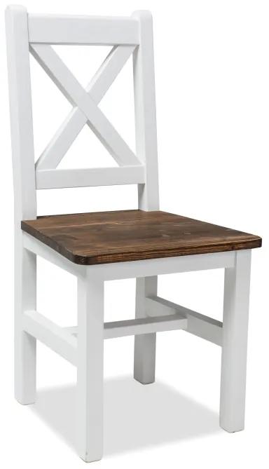 MAXIVA Jídelní židle - POPRAD, brunátná borovice/bílá borovice