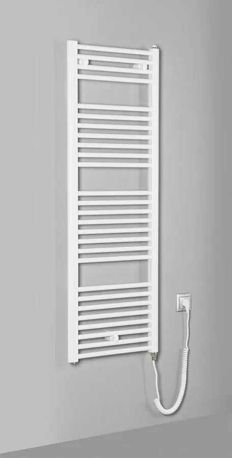 Aqualine Aqualine, DIRECT-E elektrické topné těleso, rovné, 450x1320 mm, 400W, bílá, ILE34T
