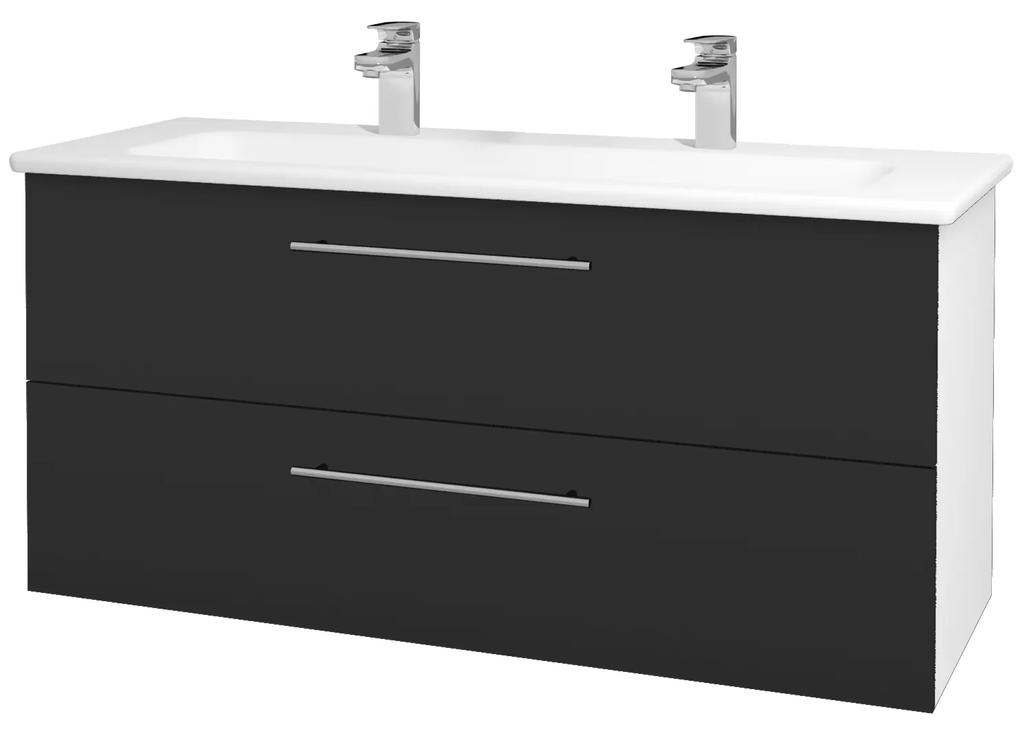 Dřevojas Koupelnová skříň GIO SZZ2 120 Varianta: N01 Bílá lesk / Úchytka T02 / N03 Graphite