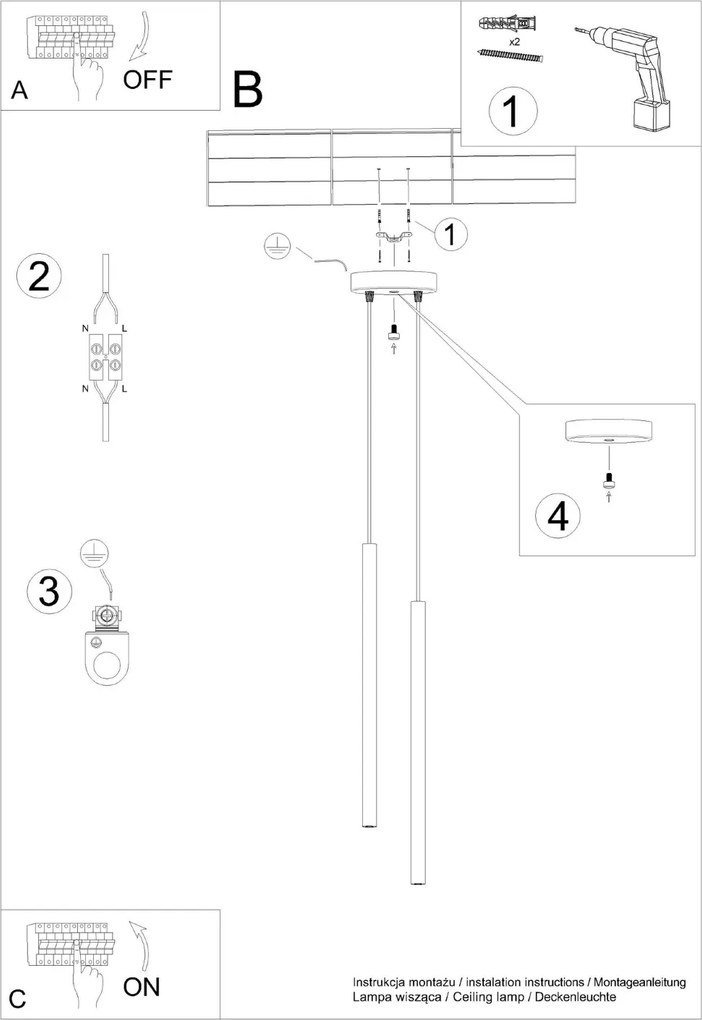 Sollux Lighting Závěsné svítidlo PASTELO 2 červené
