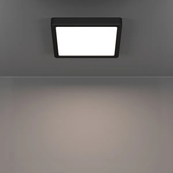 Eglo 901329 - LED Koup. stropní svítidlo FUEVA LED/10,5W/230V 22x22cm IP44 černá