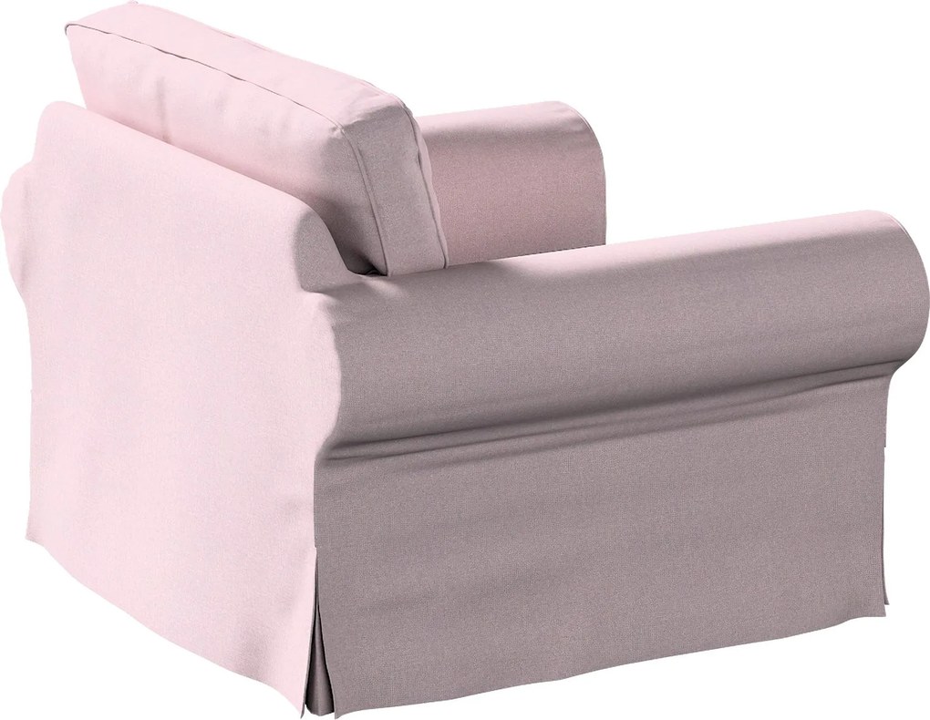 Potah na křeslo IKEA Ektorp barva růžová látka pletený vzor