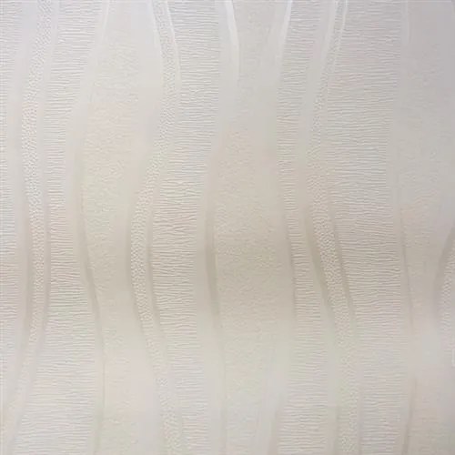 Vinylové tapety na zeď 0993230, rozměr 10,05 m x 0,53 m, vlnovky bílé s perletí, P+S International