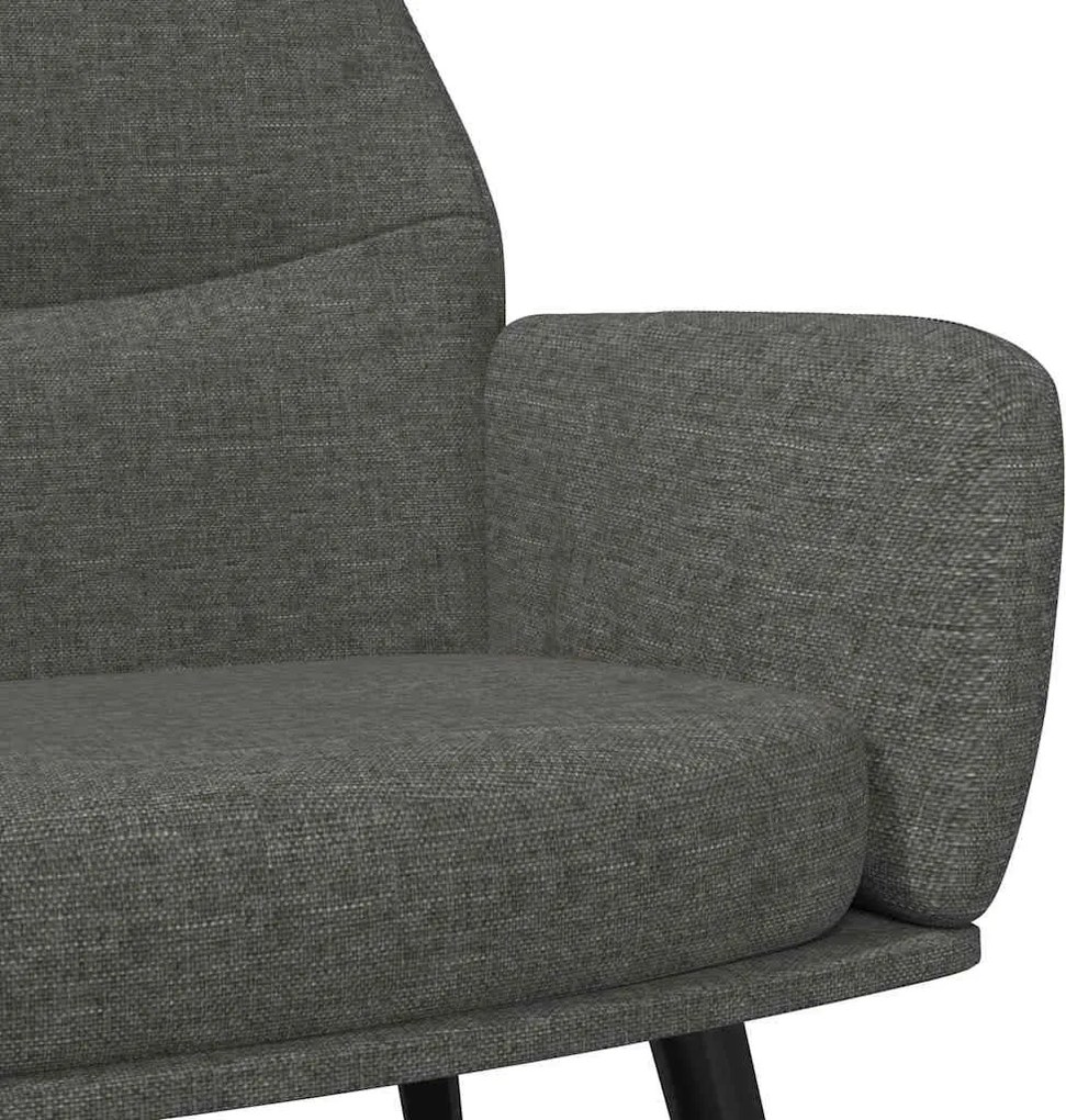 Relaxační křeslo tmavě šedé textil 341072
