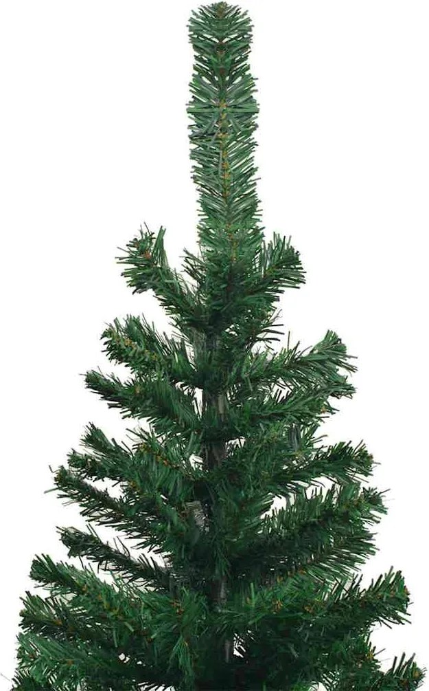 Umělý vánoční stromek s LED a sadou koulí L 240 cm zelený 3077491