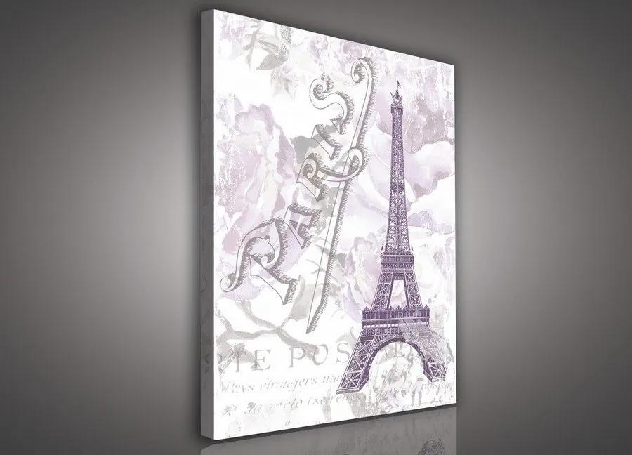 Postershop Obraz na plátně: Eiffelova věž (Paříž) - 75x100 cm