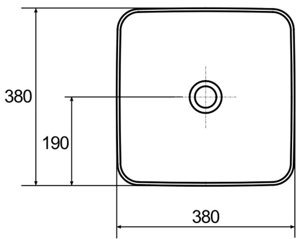 A-Interiéry Deskové keramické umyvadlo Kingston Q (38x38x12,5 cm)