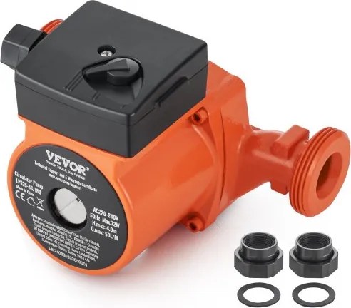 Cirkulační čerpadlo na horkou vodu Litinové recirkulační čerpadlo 220 V 72 W