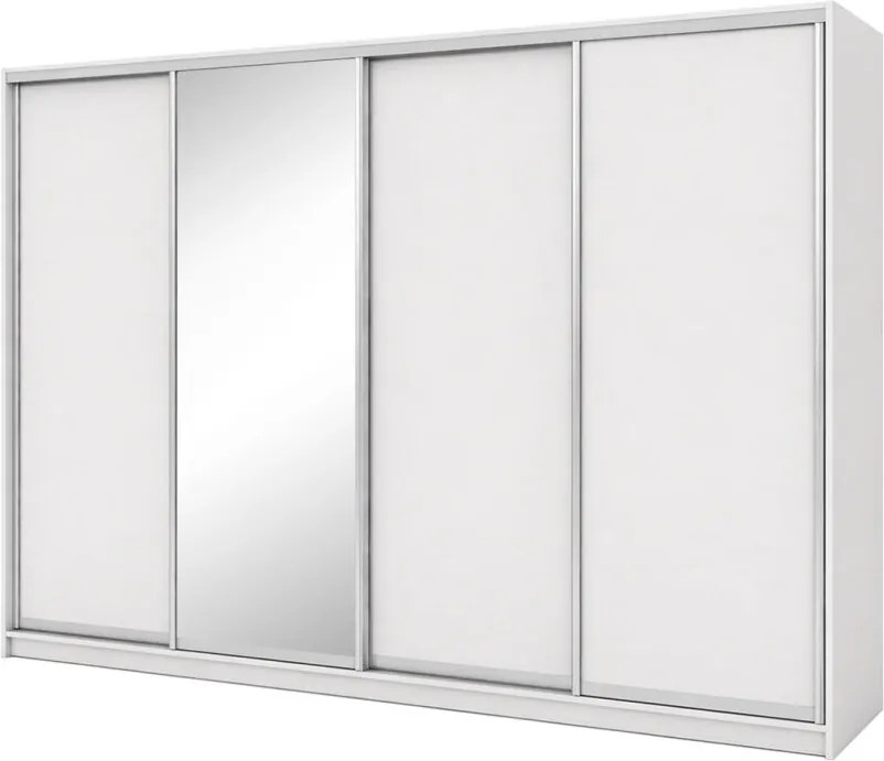Skříň s posuvnými dveřmi 3000x2200x600 3LTD 1 zrcadlo nymphaea alba, profil stříbrný