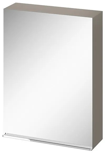 CERSANIT - Zrcadlová skříňka VIRGO 60 šedý dub s chromovými úchyty S522-015