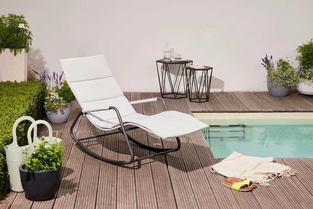 XXXLutz HOUPACÍ LEHÁTKO, šedá Siena Garden - Online Only zahradní nábytek - 001376003901